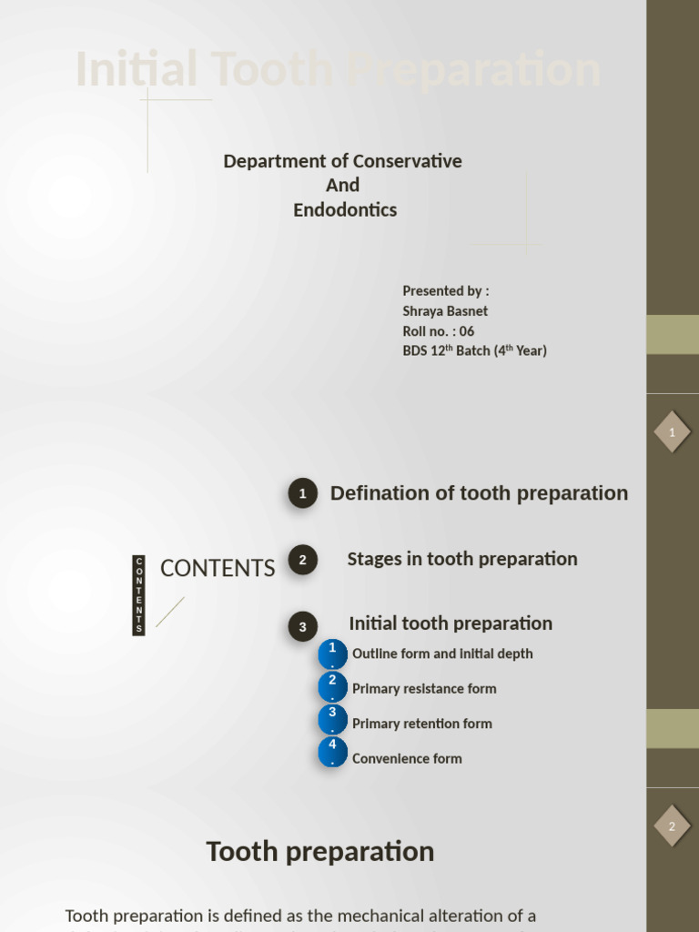 Initial Tooth Preparation Final 2 | PDF