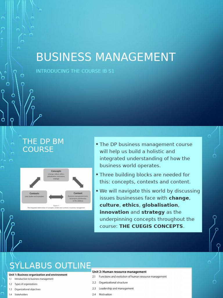 Introducing The BM Course Ib S1 574608 | PDF