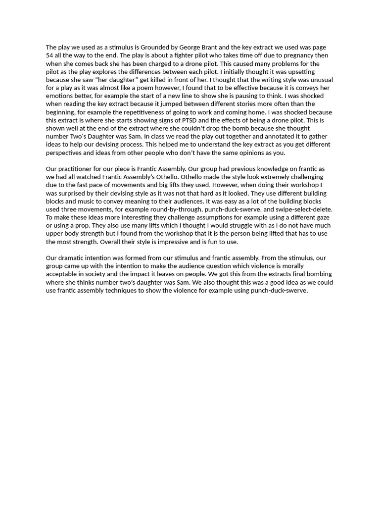 Statement 1 Draft 2 | PDF