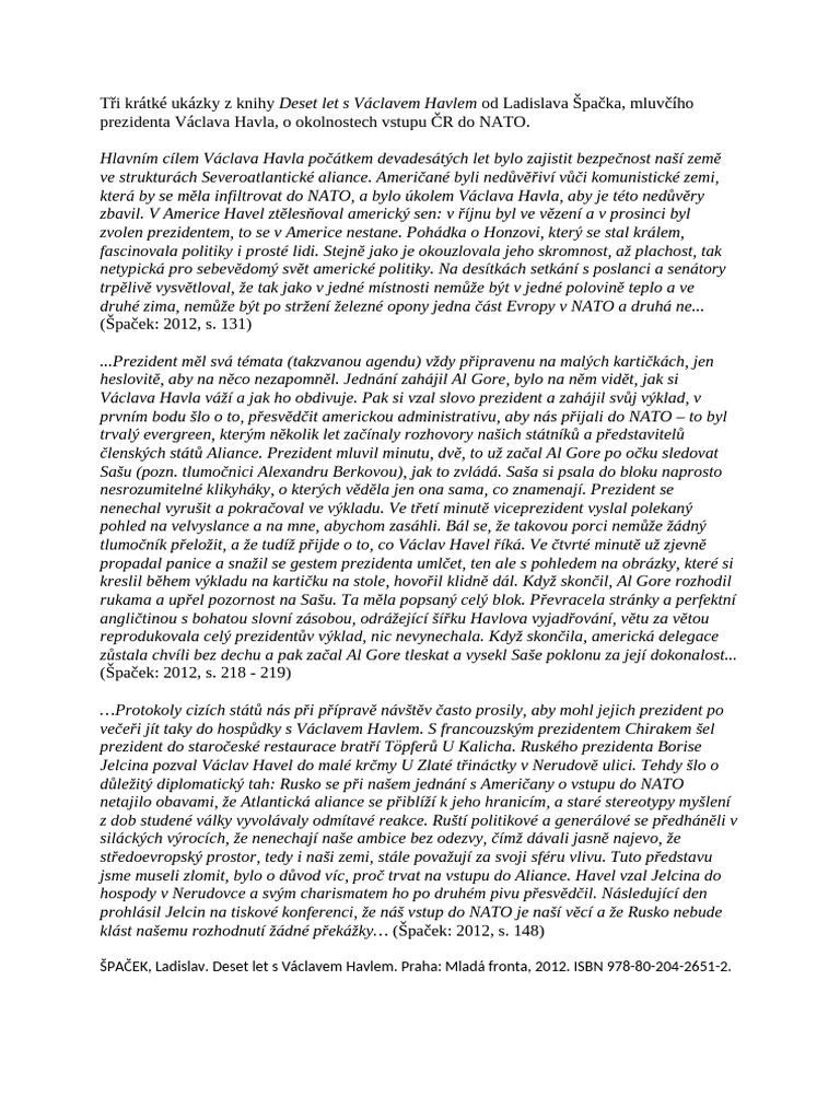 NATO - Václav - Havel - Kopie | PDF