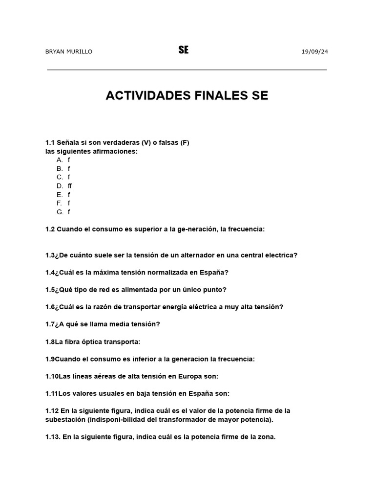 Actividades Finales Se | PDF