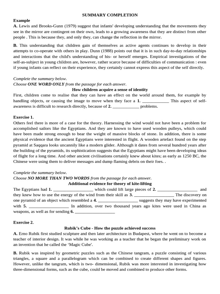 Summary Completion | PDF