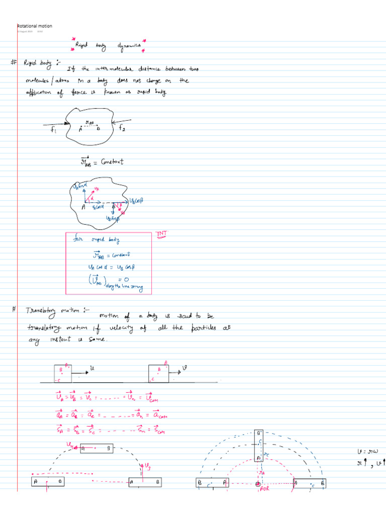 rotational motion notes | PDF