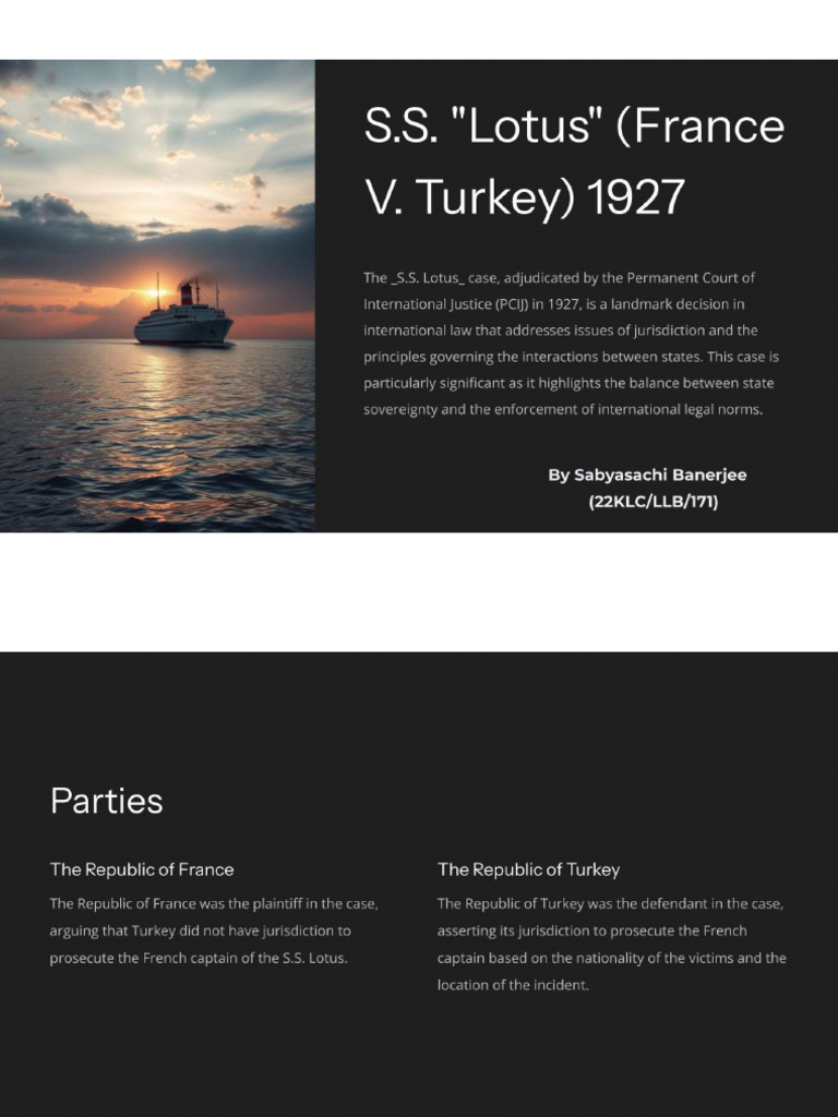 SS Lotus France V Turkey 1927 Page 0001 | PDF