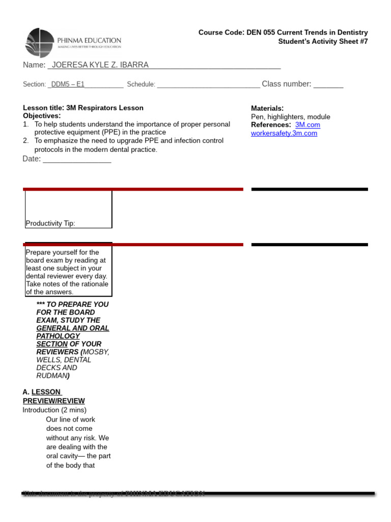 Sas Module 7 - 3M - Respirators | PDF