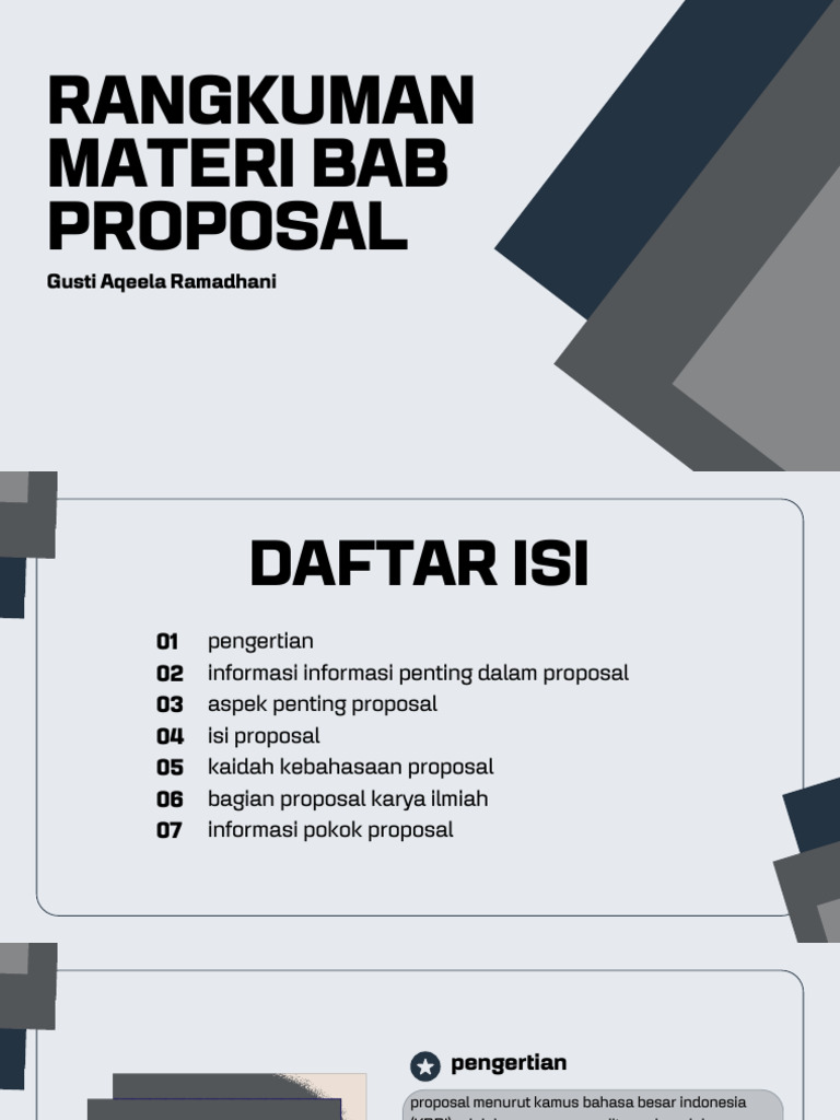 Rangkuman Bab Proposal | PDF