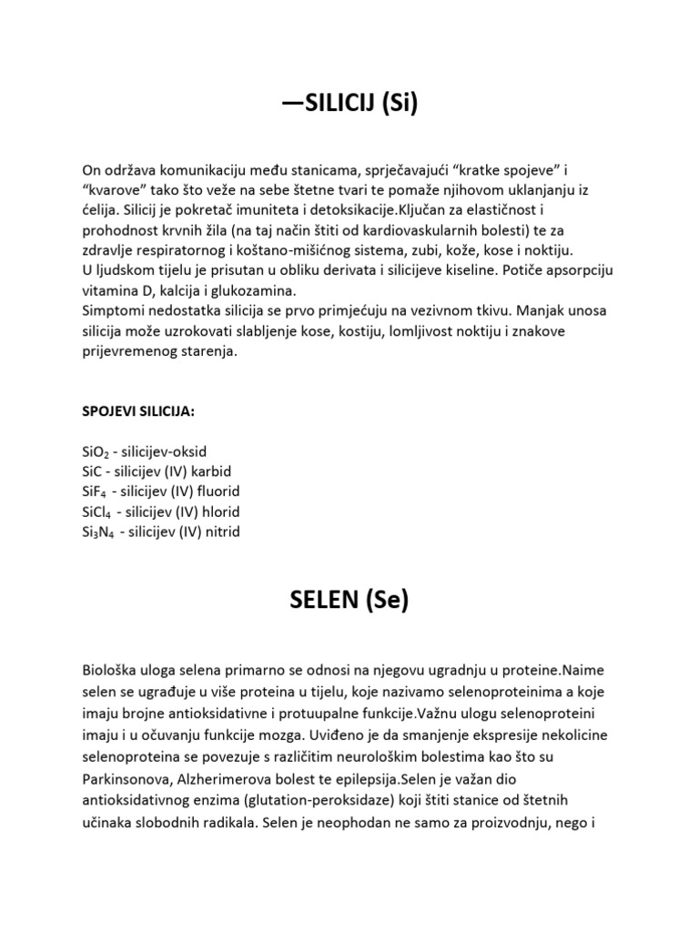 Biogeni Elementi | PDF