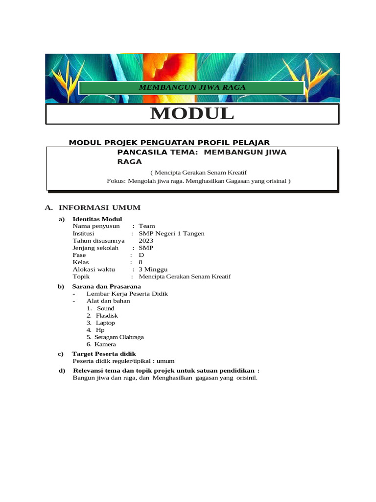 Modul P5P2RA KLAS 8 | PDF