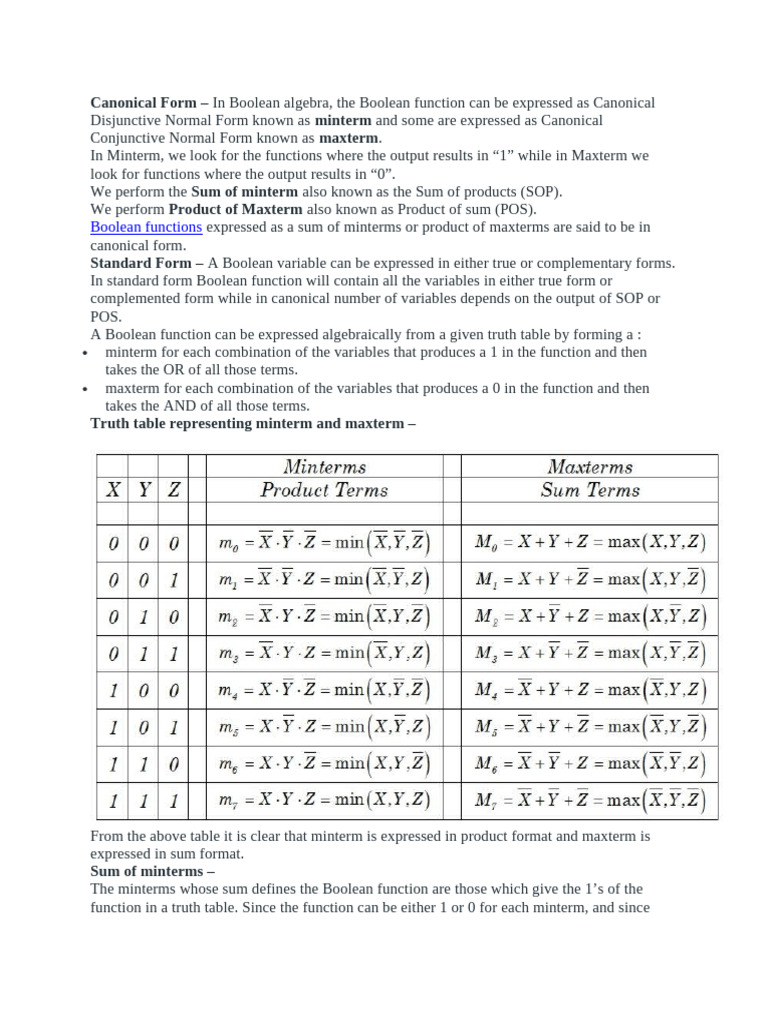 Canonical Form | PDF