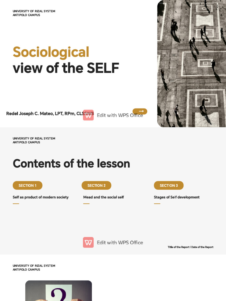 Lesson 2 Sociological View of The Self | PDF