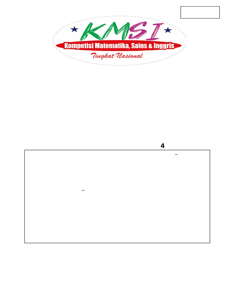 Soal Penyisihan Kmsi 2023 B.inggris Level 4 (Type B) | PDF