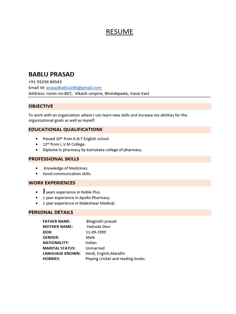 Prasad Resume | PDF