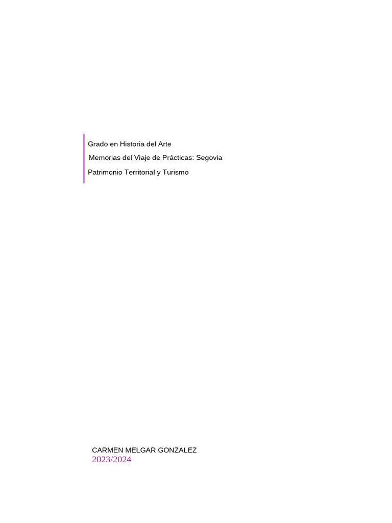 Memorias Viaje de Prácticas. | PDF