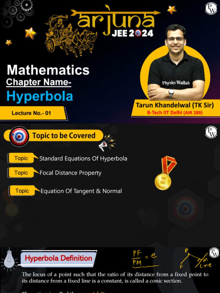 Hyperbola 01 Class Notes .PDF | PDF Hyperbola 01 Class Notes .PDF | PDF