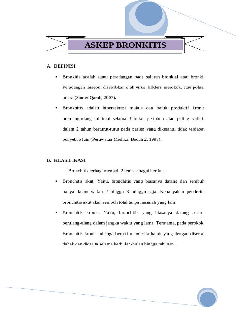 ASKEP BRONKITIS OK | PDF
