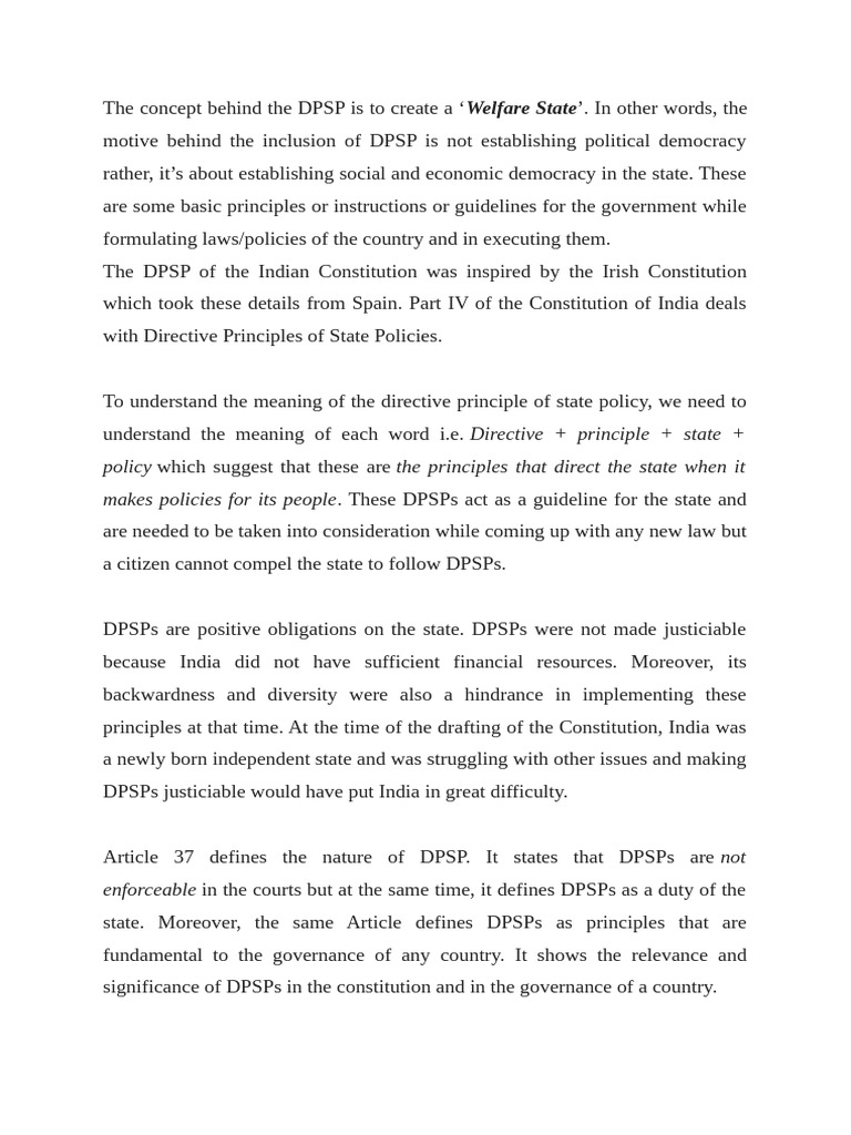 The Concept of DPSP | PDF