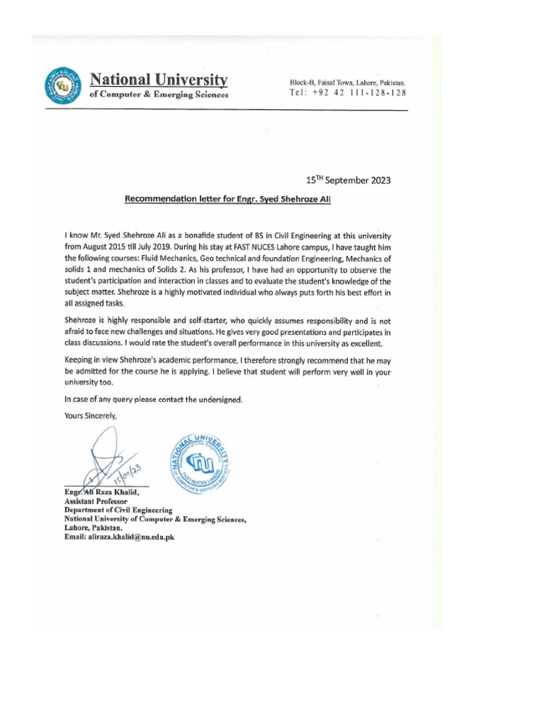 Reference Letters | PDF