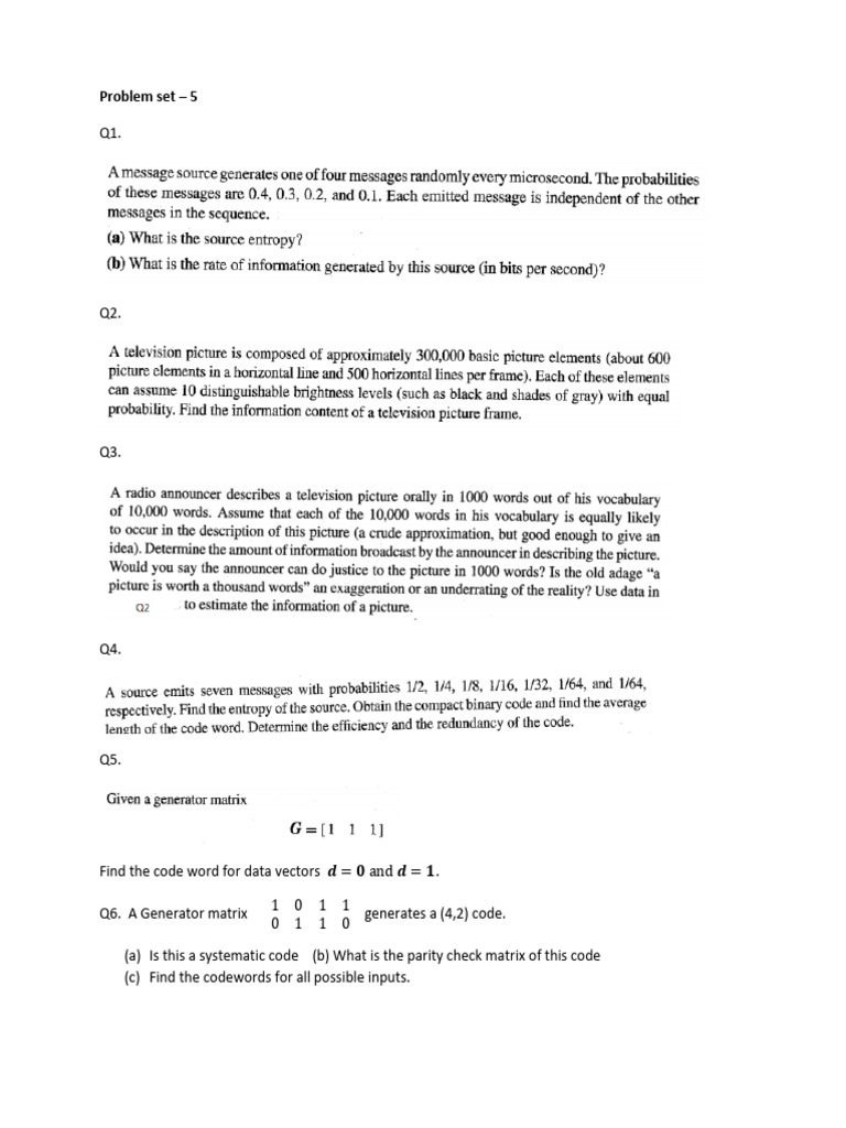 Problem Set 5 | PDF