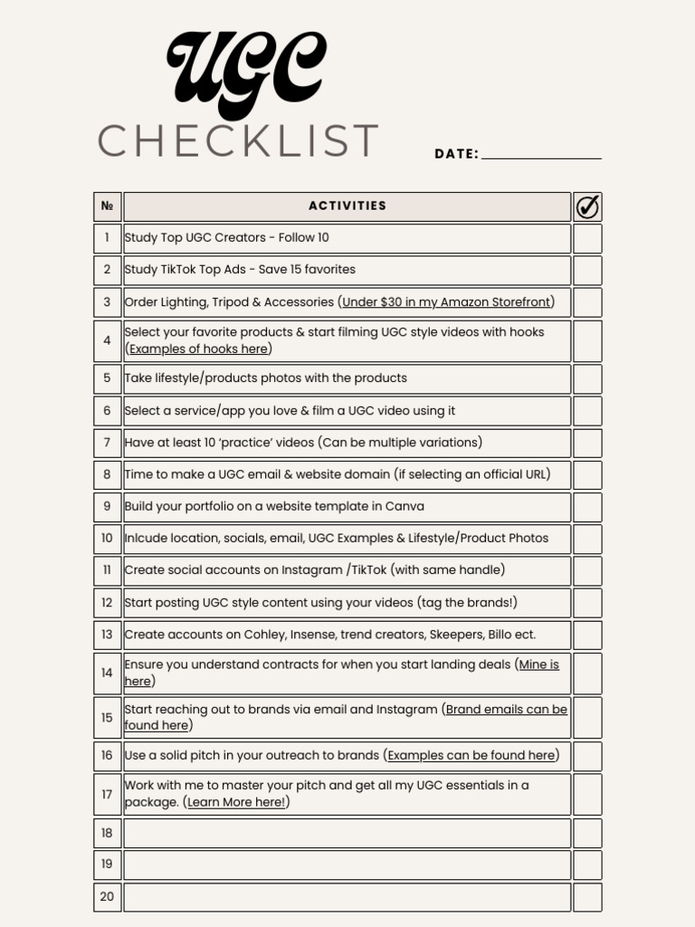 ugc checklist 2024 | PDF