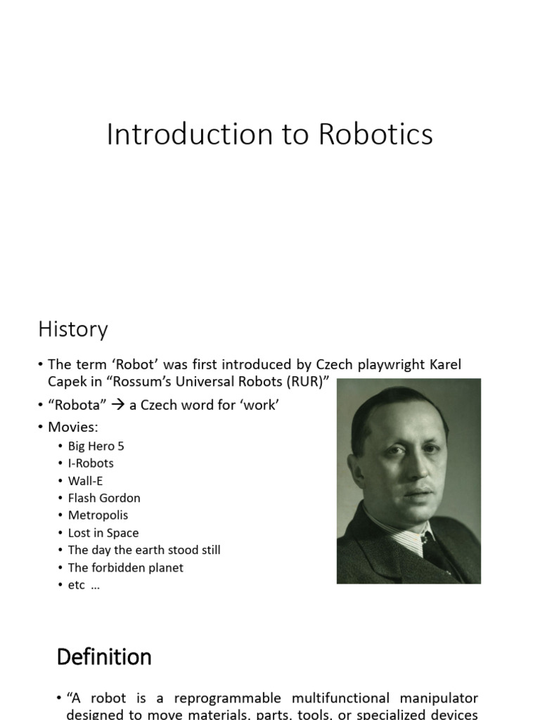 1 Introduction To Robotics | PDF