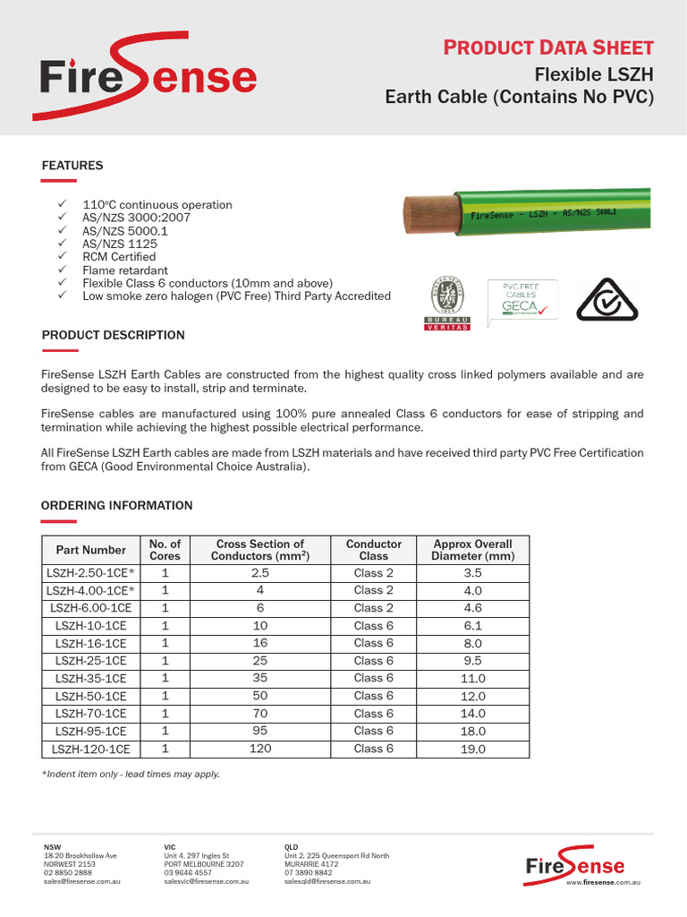 LSZH Earth Cable | PDF
