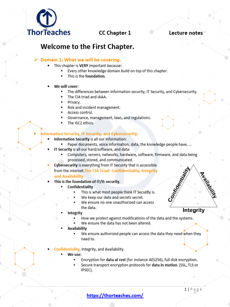 ISC2 CC ThorTeaches Compiled Domains | PDF