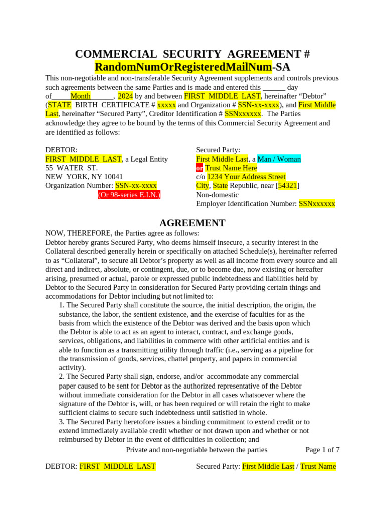 SECURITYAGREEMENTtemplate | PDF