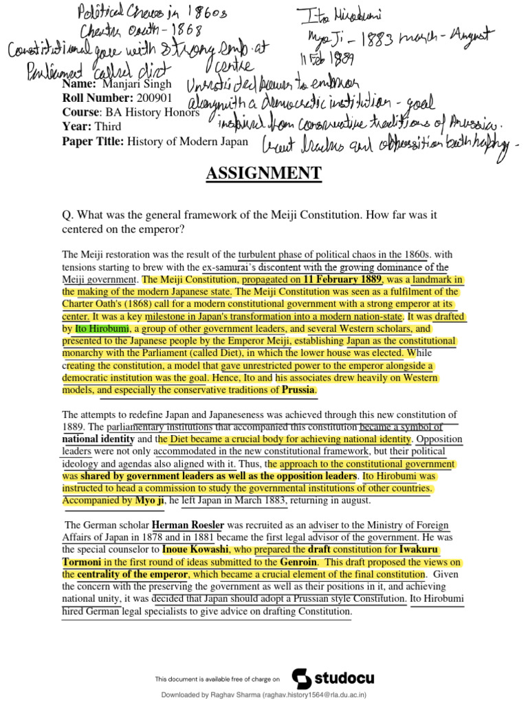 Meiji Constitution | PDF