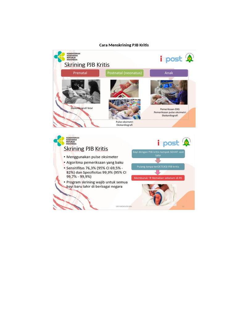 Cara Menskrining PJB Kritis | PDF