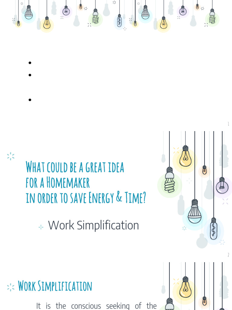 Work Simplification | PDF