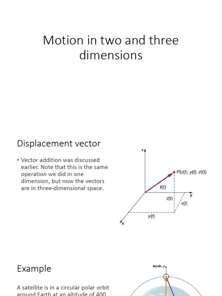 Motion in Two or Three3 Dimensions | PDF | Acceleration | Velocity