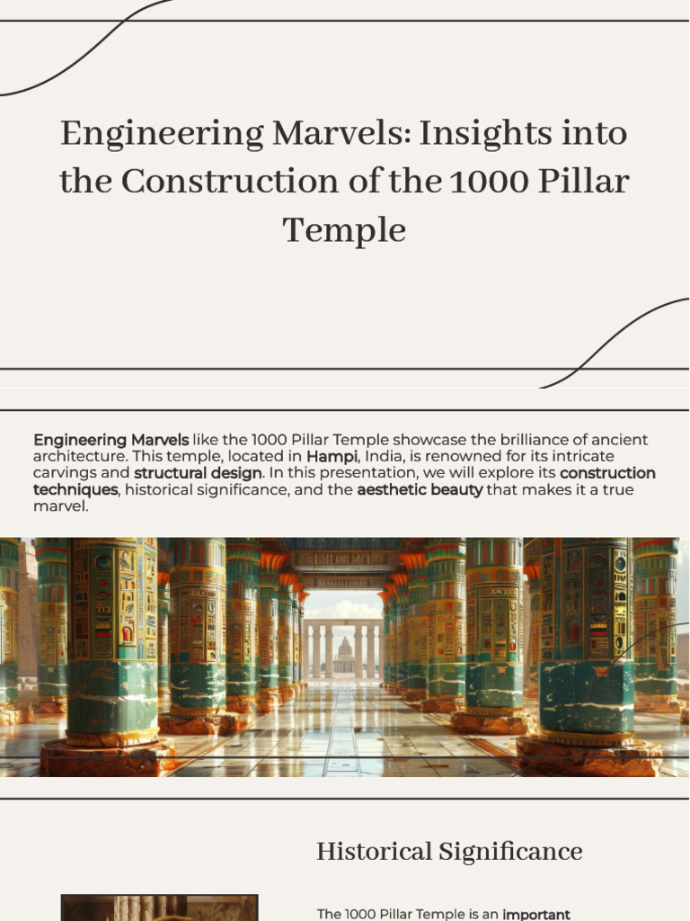 Slidesgo Engineering Marvels Insights Into The Construction of The 1000 Pillar Temple ...