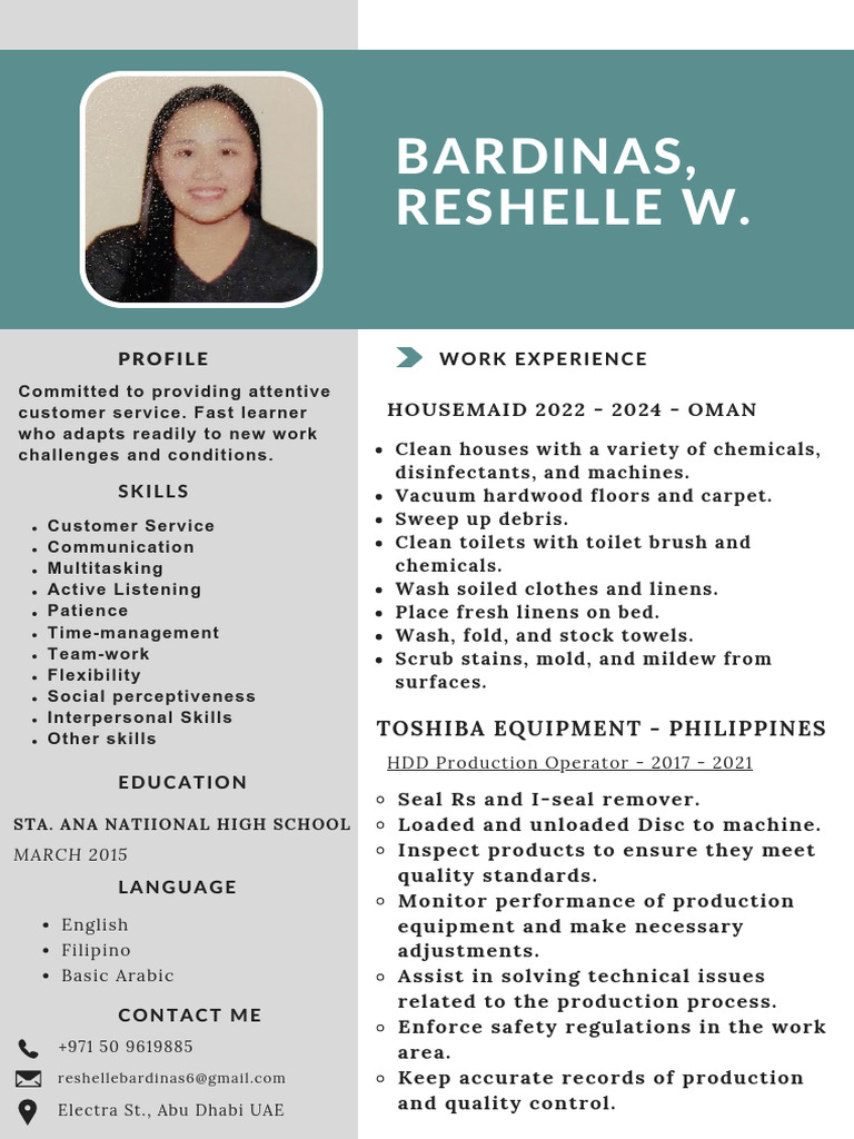 Reshelle CV | PDF