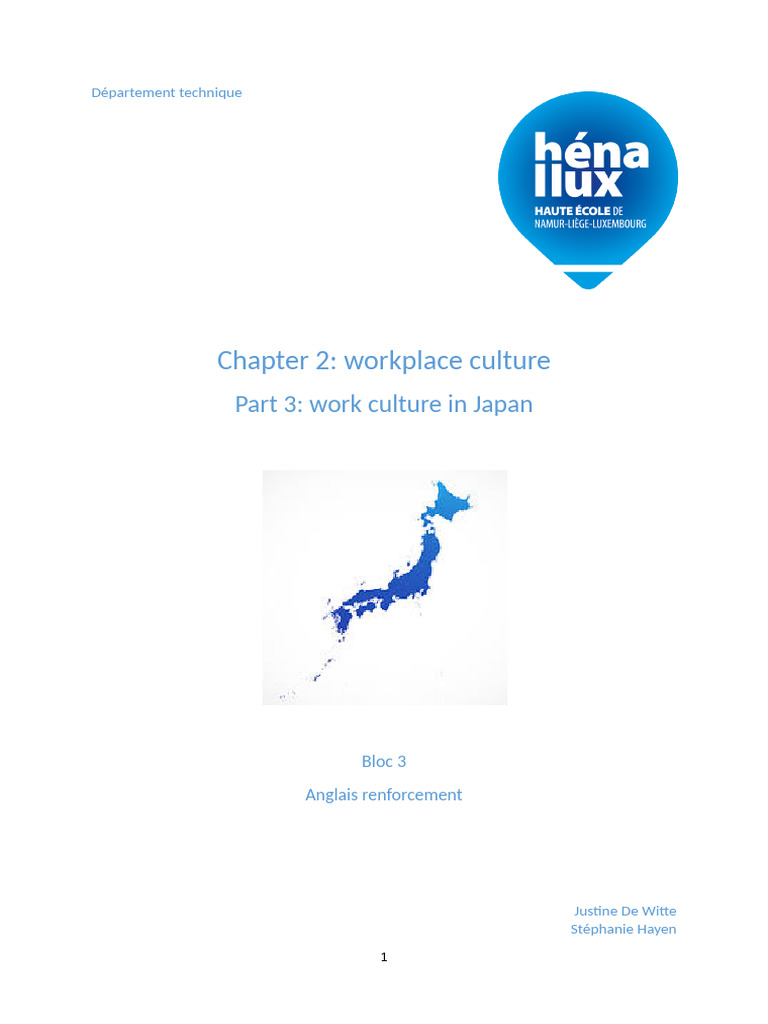 CHAPTER 2 - Part 3 - Work Culture in Japan | PDF