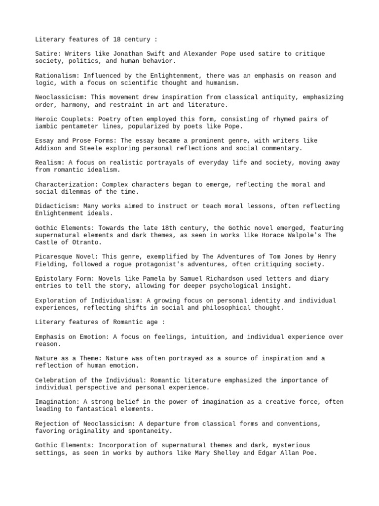 Literary Features | PDF