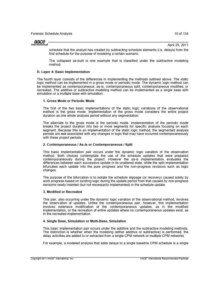 Pages From AACE Schedule Forensic Analysis - Part5 | PDF