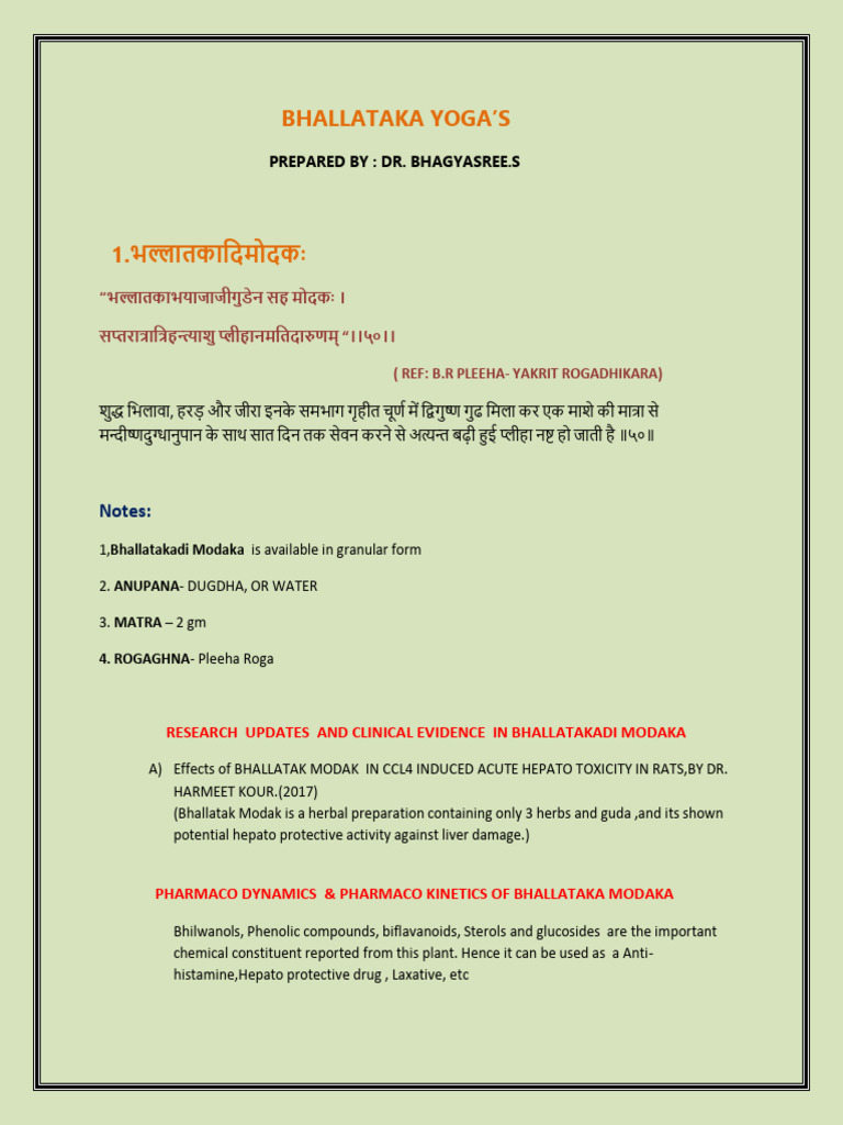 Bhallataka Modaka | PDF