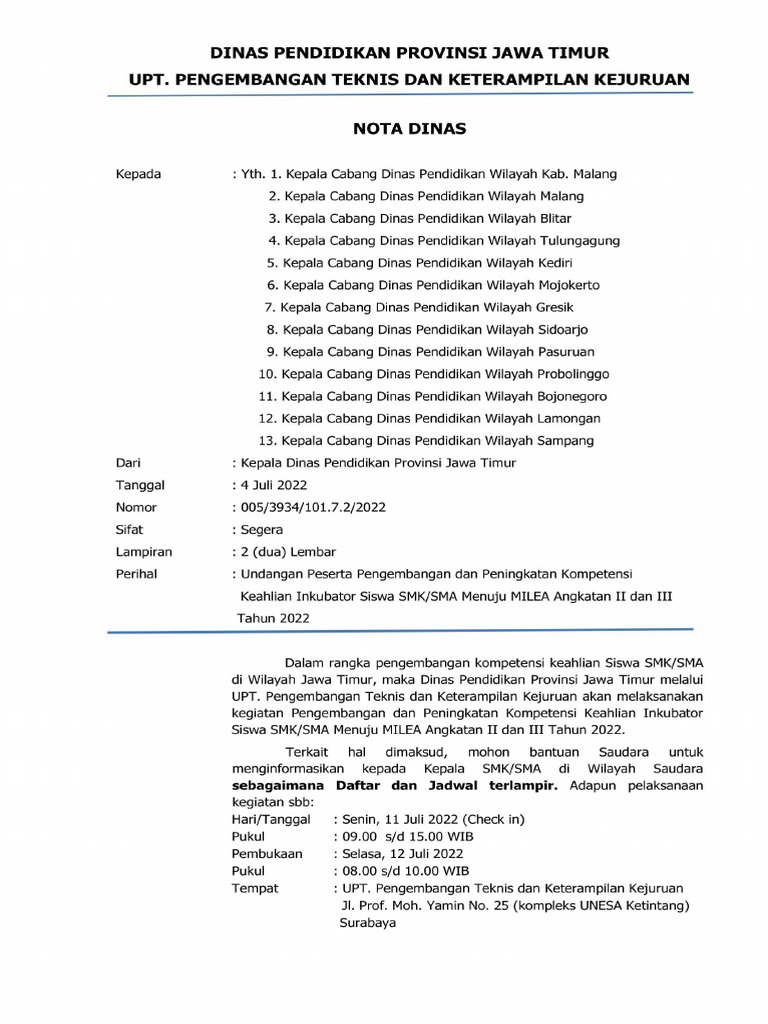 Notdin Pengembangan Dan Peningkatan Kompetensi Angk. II Dan III | PDF