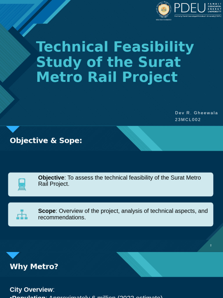 Technical Feasibility Study of the Surat Metro Rail | PDF