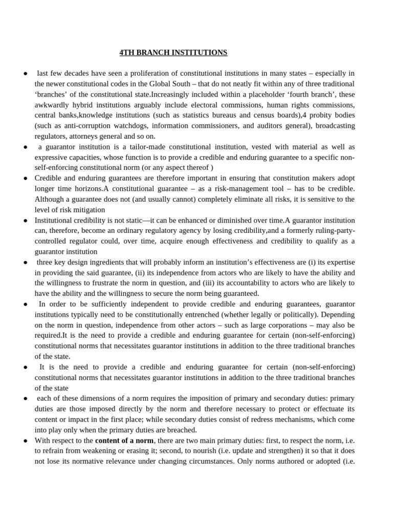 Summary 4TH Branch | PDF