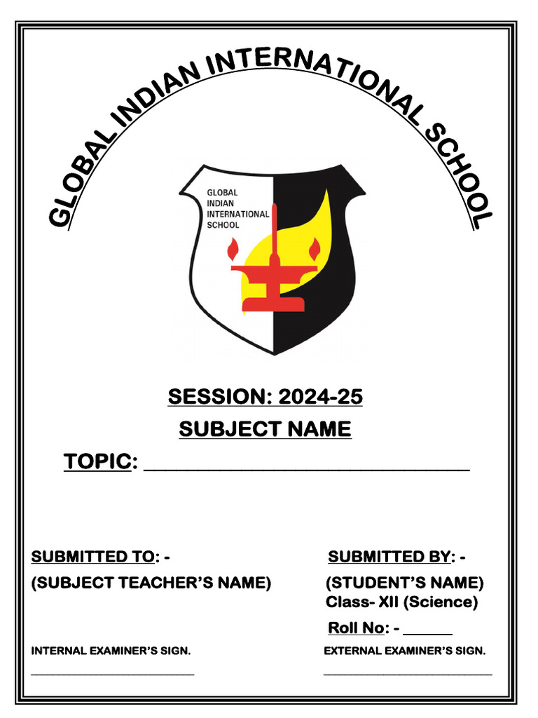 Practical Record File Xii Home Science 2024-25 | PDF