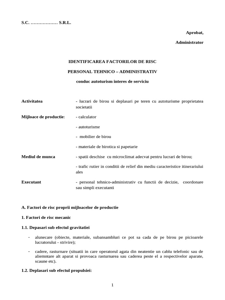 7. Identificare factori risc tesa cu auto | PDF