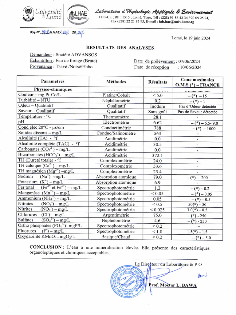Analyse de Physico - Chimique de L'eau | PDF