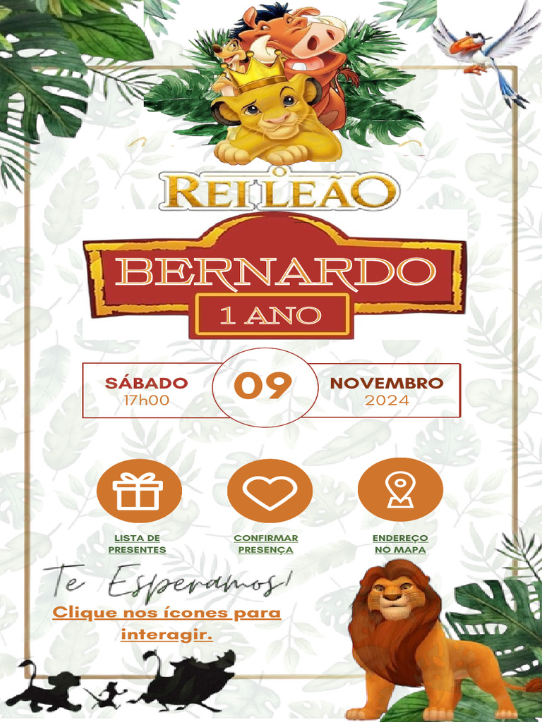 Convite 1 Ano Bernardo | PDF