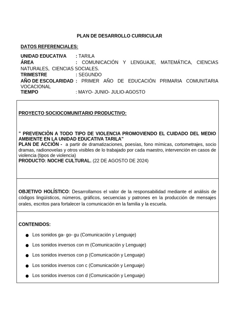 1RO - PRIMARIA PDC 2024 - Gentiliza Editorial Acti | PDF