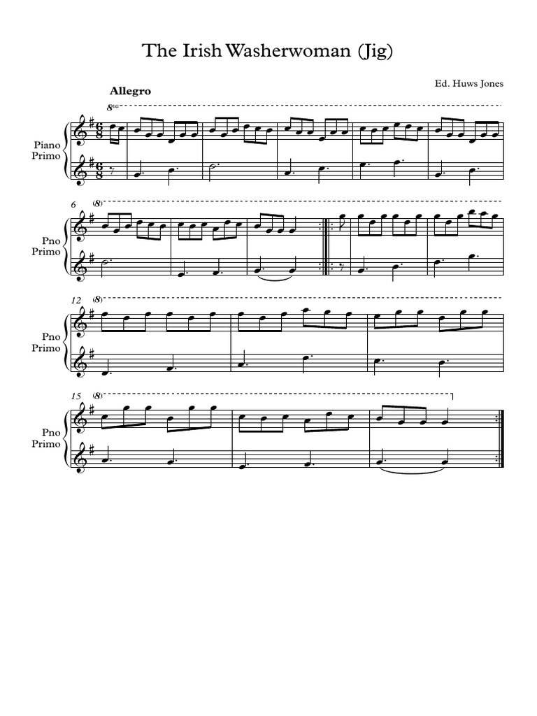 The Irish Washerwoman (Jig) - Partitura Completa | PDF