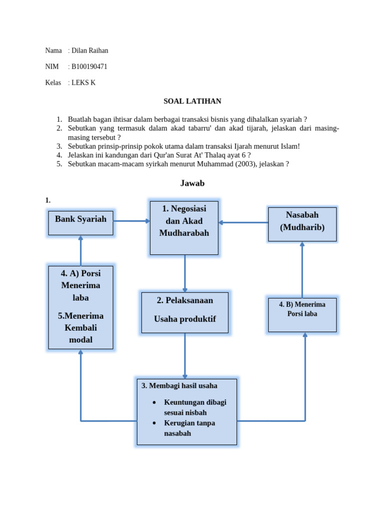 Tugas Soal Bab 3 - Dilan Raihan - B100190471 - Kelas K | PDF