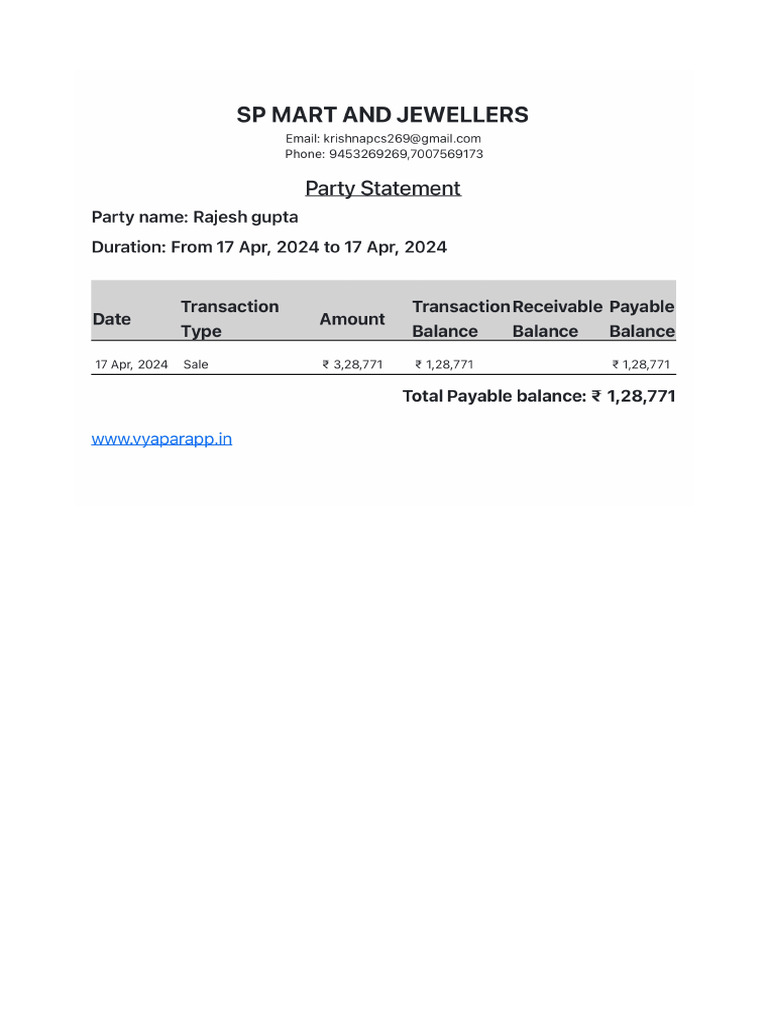 Party Statement | PDF