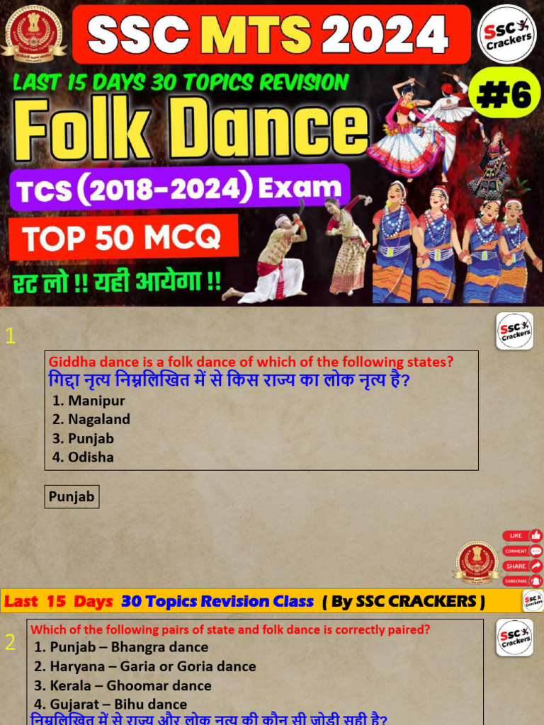 Topic-6 Folk Dance | PDF | Dances
