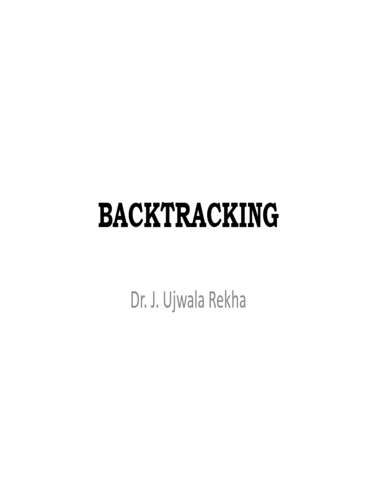 BACKTRACKING | PDF